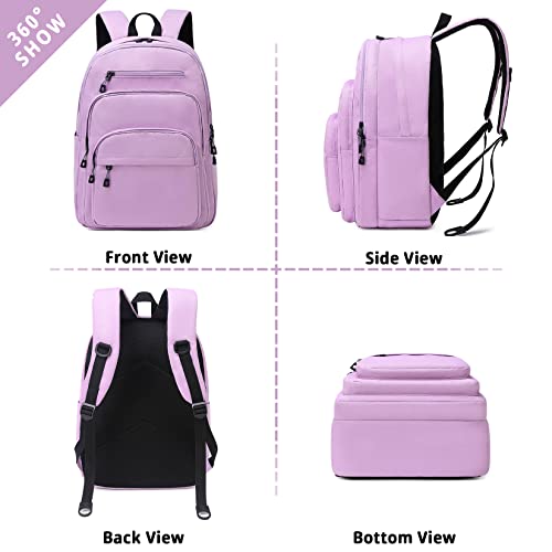 Lanola Laptop Backpack,Cool Student Backpack, Travel Business Backpack-Purple