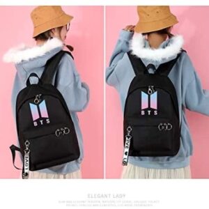 Yongshida Kpop Fashion BTS Backpack Colleage Bookbag School Bag Jimin Suga Jin Jhope RM jung kook V Fans Casual Daypack BTS Merchandise