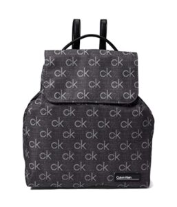 calvin klein mallory backpack black denim multi one size