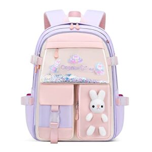 cute backpack travel backpacks bookbag for women & men boys girls school college students backpack durable water resistant purple-b small