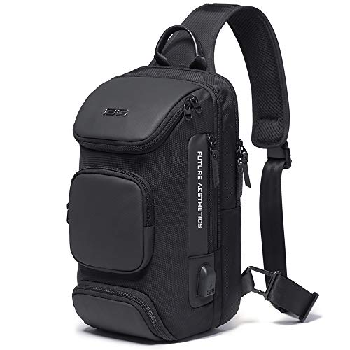 Uaskmeyt Sling Backpack Men Sling Bag Crossbody Shoulder Bag Water Resistant Travel Daypack for Hiking Camping Outdoor Trip