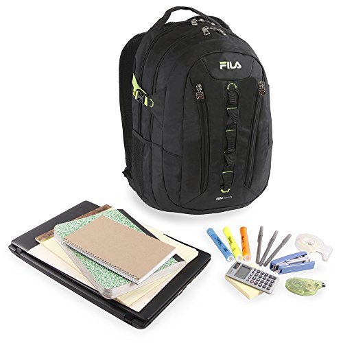 Fila Vertex Tablet and Laptop Backpack, Black, One Size