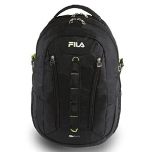 Fila Vertex Tablet and Laptop Backpack, Black, One Size