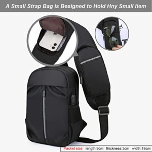 Donason Sling Backpack Crossbody Men Outdoor Travel Hiking Anti Theft Pocket Daypack, Small Chest Bag with USB Charging Port