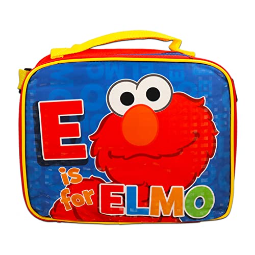 Sesame Street Backpack and Lunch Box Set - Elmo Backpack and Lunch Box Bundle with Lunch Box, Water Pouch Stickers, More | Sesame Street School Bag