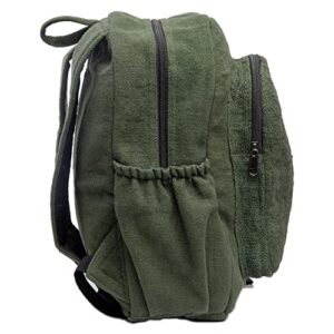 Mini Hemp Backpack Bag - Eco Friendly Durable Green by Freakmandu