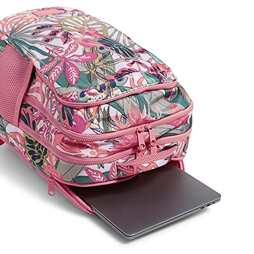 Vera Bradley womens Recycled Lighten Up Reactive Xl Backpack Bookbag, Rain Forest Canopy Coral, One Size US