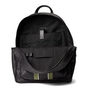 A|X Armani Exchange Men's Allover Logo Eco-Leather Backpack, Black Olivine, OS