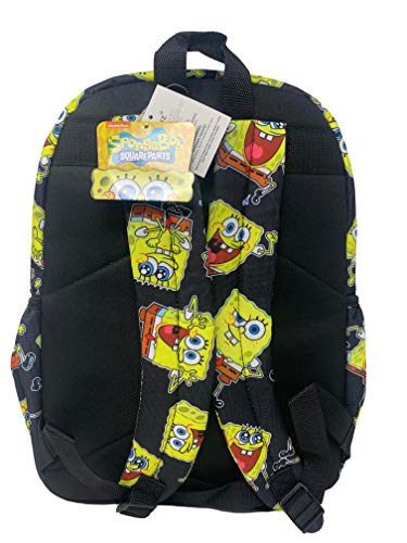 SpongeBob SquarePants 16 Inches Large Allover Print Backpack with Laptop Sleeve