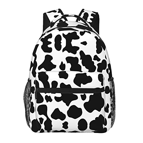 Gelxicu Cute Cow Print Backpack for Teen Girls Boys Cow Print Backpack Travel Bookbag Laptop Casual Daypack