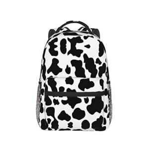 Gelxicu Cute Cow Print Backpack for Teen Girls Boys Cow Print Backpack Travel Bookbag Laptop Casual Daypack