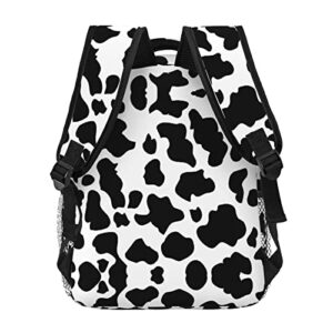 Gelxicu Cute Cow Print Backpack for Teen Girls Boys Cow Print Backpack Travel Bookbag Laptop Casual Daypack