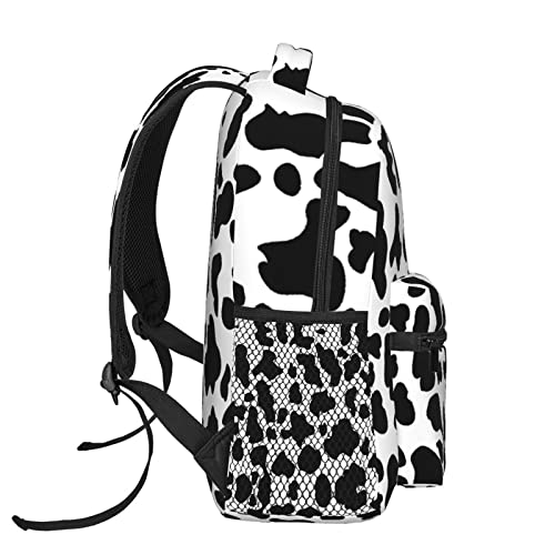 Gelxicu Cute Cow Print Backpack for Teen Girls Boys Cow Print Backpack Travel Bookbag Laptop Casual Daypack