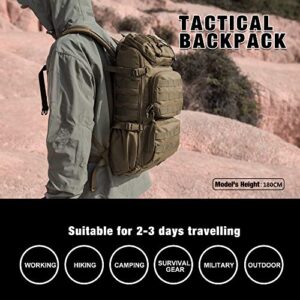 Mardingtop 28L+75L Molle Hiking Tactical Backpack Khaki