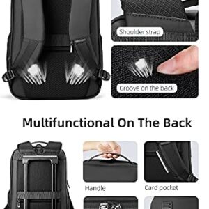 Backpack For Men Fit 15.6’’ Laptop Work Bookbags With Usb Charging Port,Flight Approved Carry On Backpack,Black