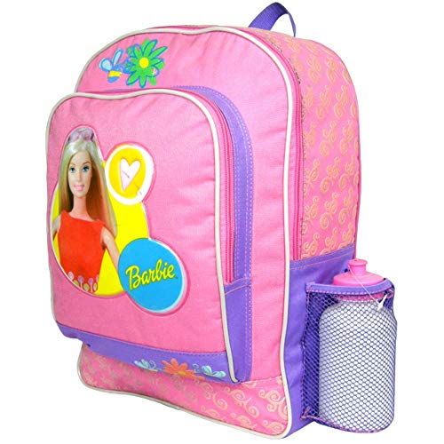 Backpack - Barbie - Large Backpack with Water Bottle - Purple