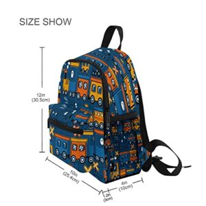 Funny Steam Train Toddler Backpack for Boy's/Girl's Cute Children Kindergarten School Book Bag with Chest Strap Cartoon Train