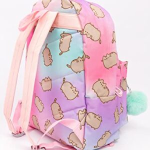 Pusheen Backpack Cat Pom Pom Keyring Pink Rucksack 16”