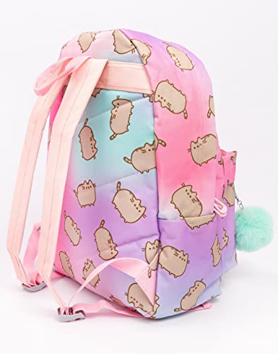 Pusheen Backpack Cat Pom Pom Keyring Pink Rucksack 16”