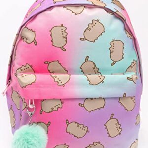 Pusheen Backpack Cat Pom Pom Keyring Pink Rucksack 16”