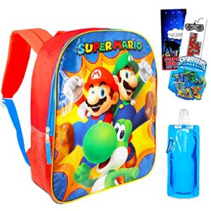 mario backpack for boys – mario backpack, water bottle, stickers, more | mario backpack for boys 4-6