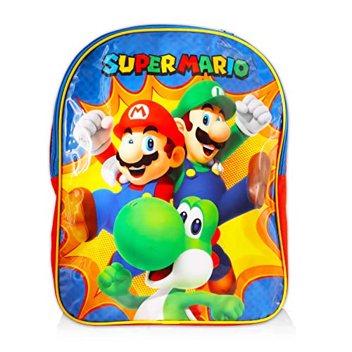 Mario Backpack for Boys - Mario Backpack, Water Bottle, Stickers, More | Mario Backpack for Boys 4-6