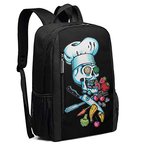 Cool Chef Skull Laptop Backpack Business Travel Computer Bags School Bookbag Notebook for Women Men