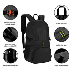 ZOORON 30L Hiking Daypack,Water Resistant Lightweight Packable Foldable Backpack for Travel Camping Outdoor