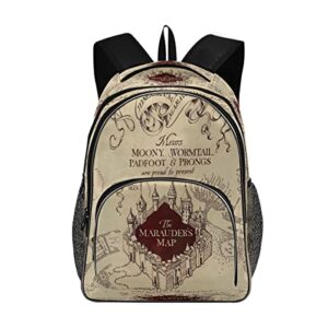 marauder’s map bookbag anti theft water resistant suitable for men women for travel school college