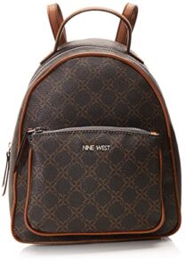 nine west sloane backpack brown logo one size