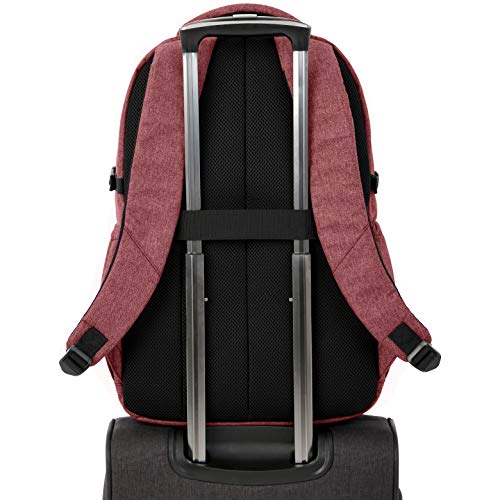 Amazon Basics Urban Laptop Backpack, 15 Inch Notebook Computer Sleeve, Maroon