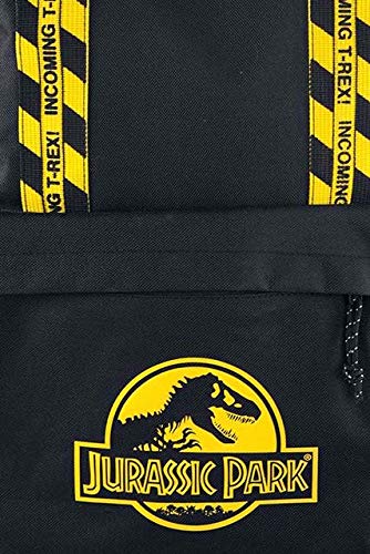 Universal Jurassic Park Logo Backpack, Unisex, Black/yellow Bp127275jpk