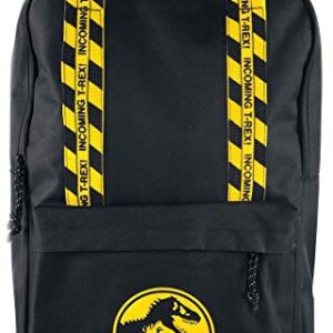 Universal Jurassic Park Logo Backpack, Unisex, Black/yellow Bp127275jpk