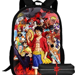 boys anime backpacks 3d print schoolbag laptops backpack casual travel bookbag – 006