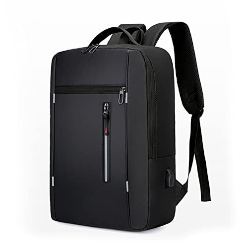 ZGWJ Laptop Backpack with USB Charging Port for Men & Women Fits 15.6 Inch Notebook. College School Book bag Computer Backpack for Boys Girls. Black