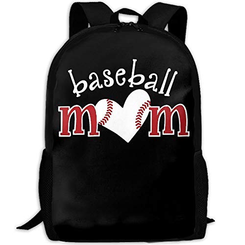 Baseball Love Mom Unique Outdoor Shoulders Bag Fabric Backpack Multipurpose Daypacks For Adult