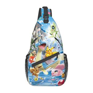 fuyeyoso outdoor sport cartoon cross chest bag sling backpack travel hiking chest bag daypack for women men