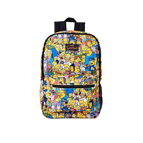 Mad Engine Simpsons Character All Over Backpack One Size Multicolor