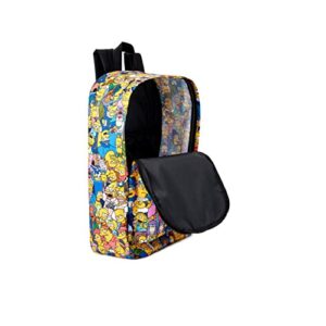 Mad Engine Simpsons Character All Over Backpack One Size Multicolor