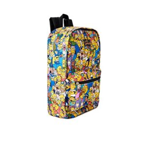 Mad Engine Simpsons Character All Over Backpack One Size Multicolor