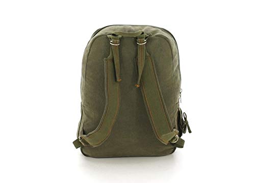 Olive Drab Vintage Canvas Flight Bag