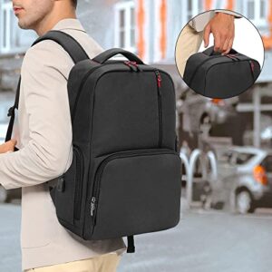 samdew Portable Printer Bag Backpack Compatible with HP OfficeJet 200/250, HP Tango/Tango X, Mobile Printer Carrying Case with Laptop Layer(up to 15.6") & USB Cable, for Travel & Business, Bag Only