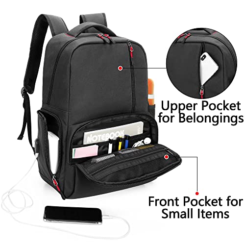 samdew Portable Printer Bag Backpack Compatible with HP OfficeJet 200/250, HP Tango/Tango X, Mobile Printer Carrying Case with Laptop Layer(up to 15.6") & USB Cable, for Travel & Business, Bag Only