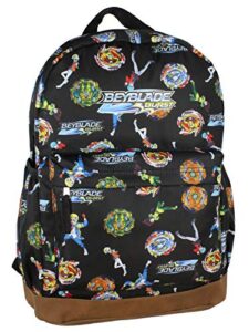 beyblade burst spinner top allover characters anime pattern school book bag backpack