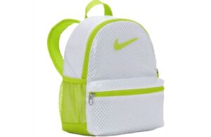 nike just do it mini girls’ backpack (atomic grey/atomic green)