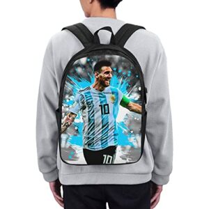 King Of Argentina #10 Messi Classic 17 Inch Laptop Backpack Large Capacity College Backpacks School Bookbags For Women Men