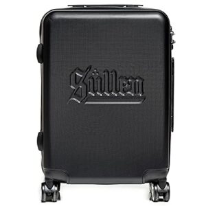 sullen blaq paq rhino tattoo lifestyle art travel hard shell roller luggage bag – black