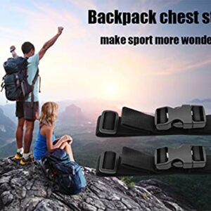 Sternum Strap for Backpacks, Backpack Chest Strap for Adults and Kids, 2 Pack Heavy Duty Adjustable Outdoor Backpack Accessories with Quick Release Buckle for Hiking Climbing Riding Runing and Blower