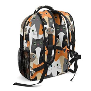 Cute Cat Funny Backpack Personalized Name Causual Daypack for Sport Camping