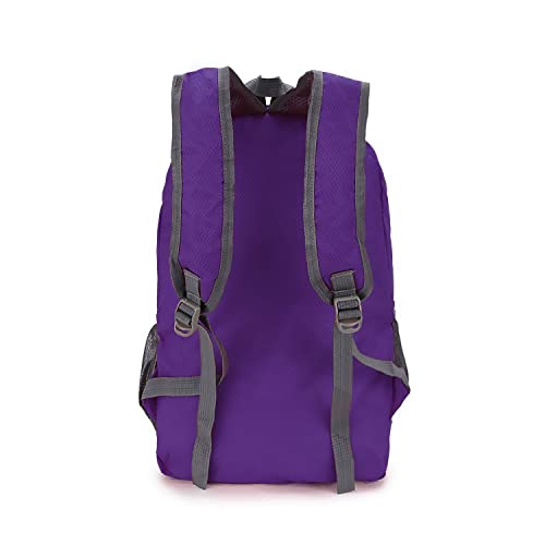 mountop Outdoor Lightweight Foldable Water Resistant Backpack for Travel Hiking Riding - Purple